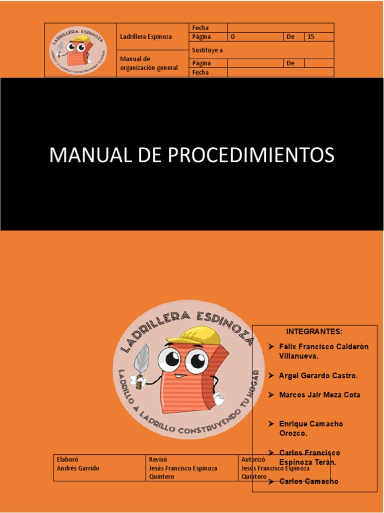 Manual de Procedimientos-1 | PDF | Calidad (comercial) | Ladrillo