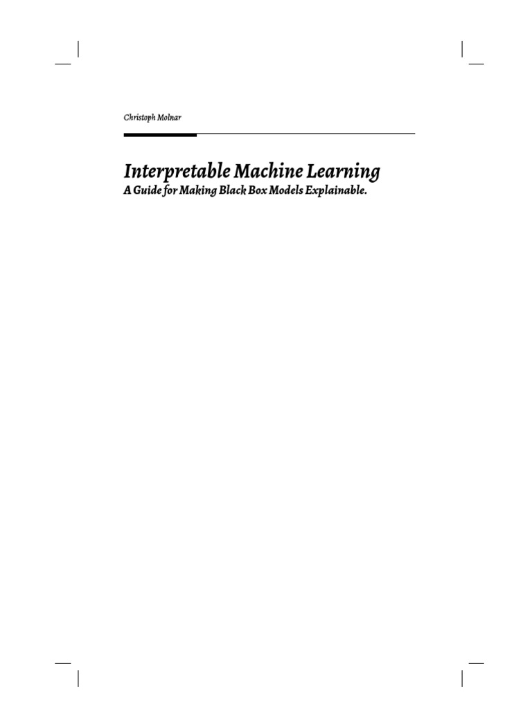 Interpretable Ml Pdf Machine Learning Regression Analysis 