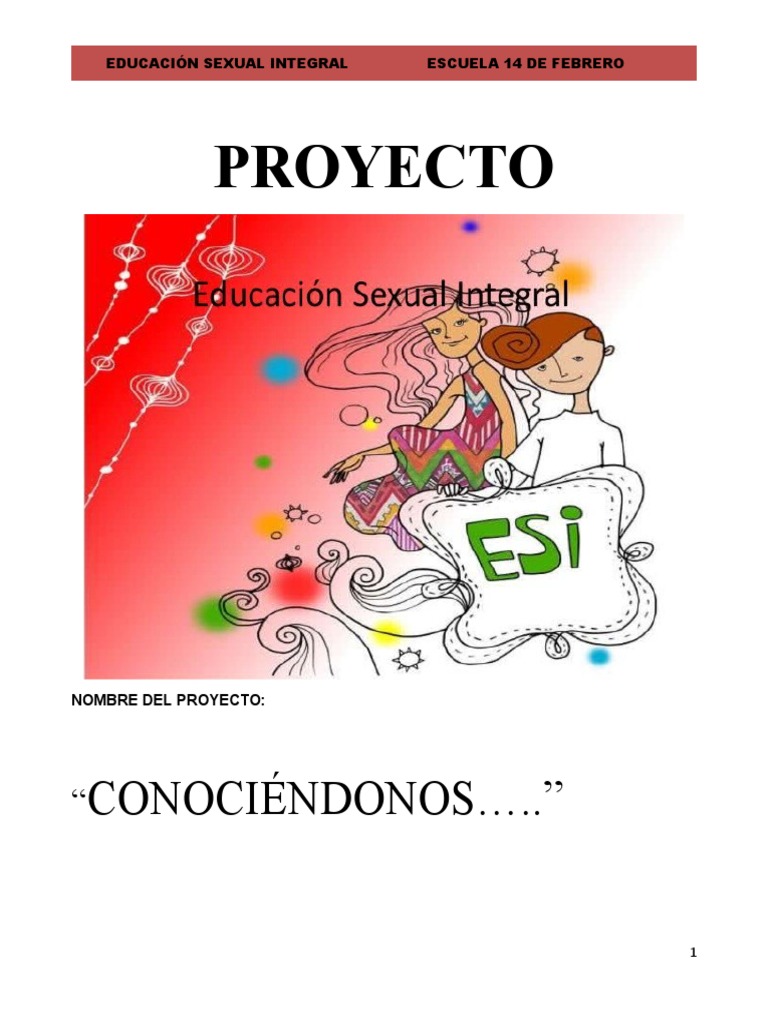 Proyecto Esi Escuela 14 de Febrero.2020-1 | PDF | Educación sexual | Familia