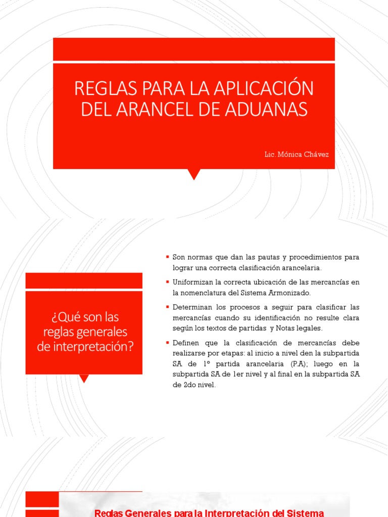 Reglas Para La Aplicación Del Arancel de Aduanas | PDF Reglas Para La Aplicación Del Arancel de Aduanas | PDF