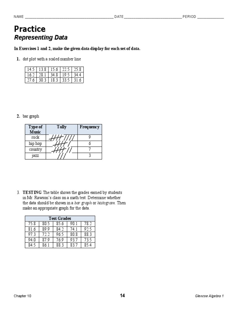 Practice Worksheet Statistics 2 | PDF | Teaching Methods & Materials