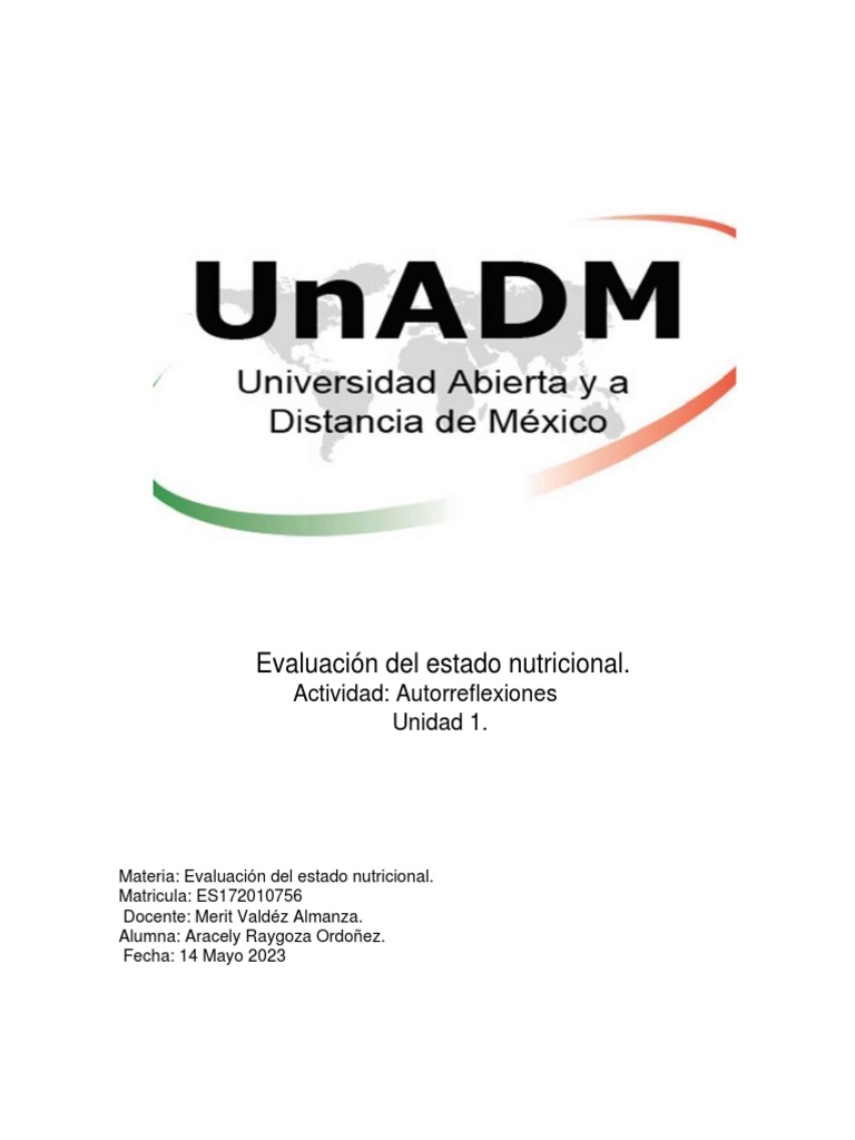 Neen1 U1 Atr Arro Pdf Nutrición Dieta Y Nutrición