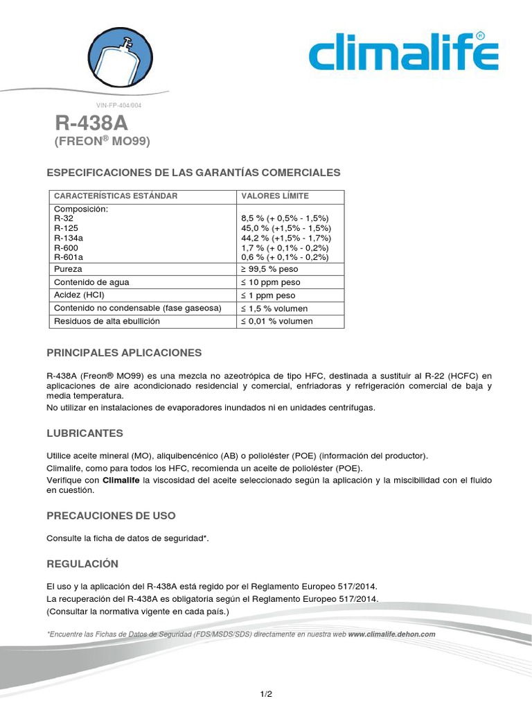 (Freon MO99) : Especificaciones DE LAS Garantías Comerciales | PDF ...