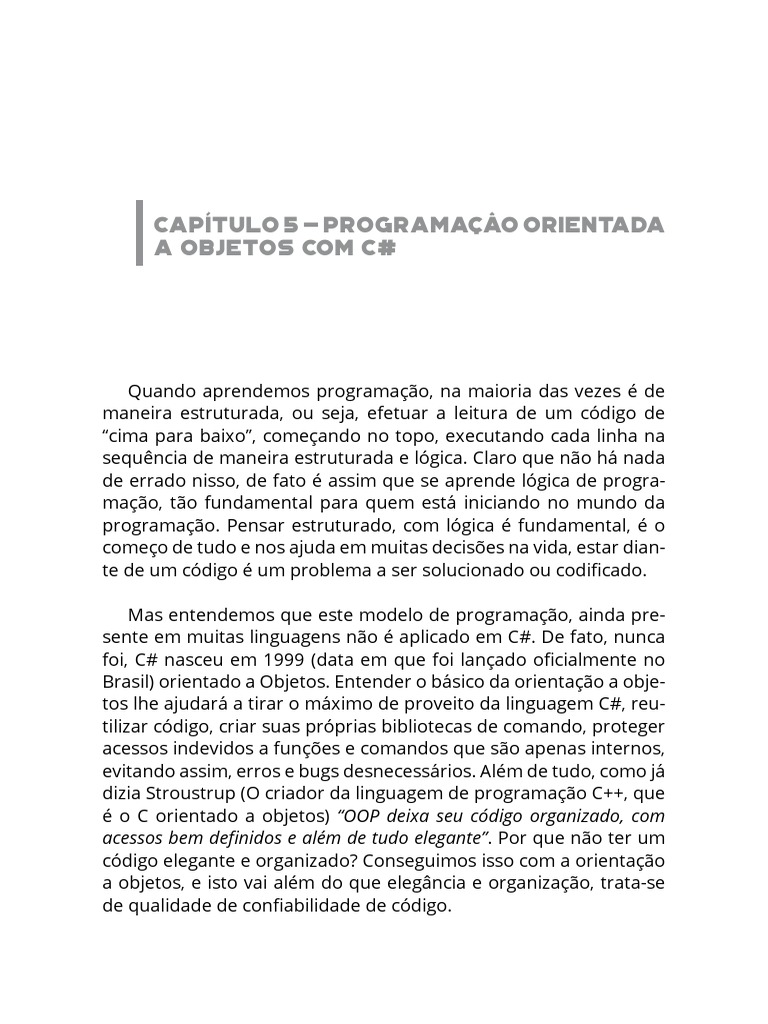 CSharp - Cap5 | PDF | Classe (programação de computadores) | C Sharp ...