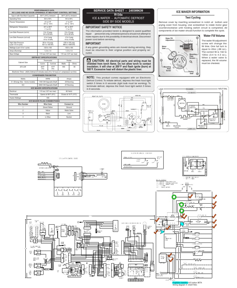 Diagrama General Refrigerador Frijidare Ffss2312lsa | PDF ...