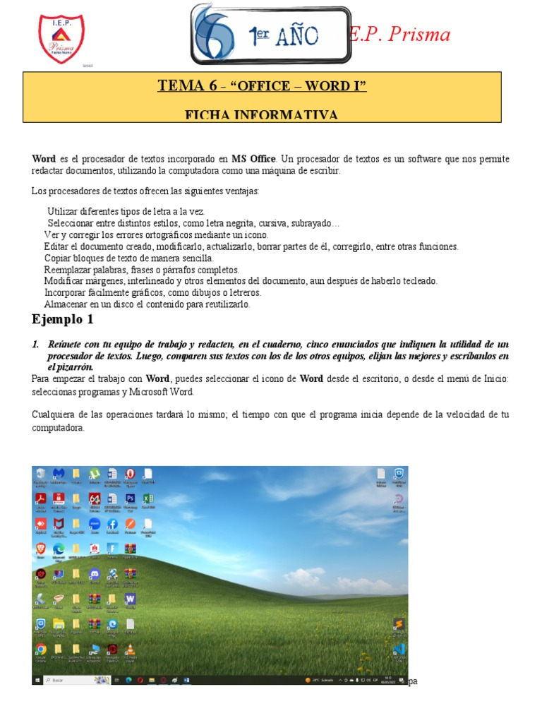 Sesión 6 (Office - Word I) | PDF | Procesador de textos | Microsoft Word