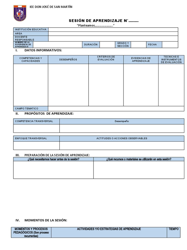 Esquema de Sesión | PDF