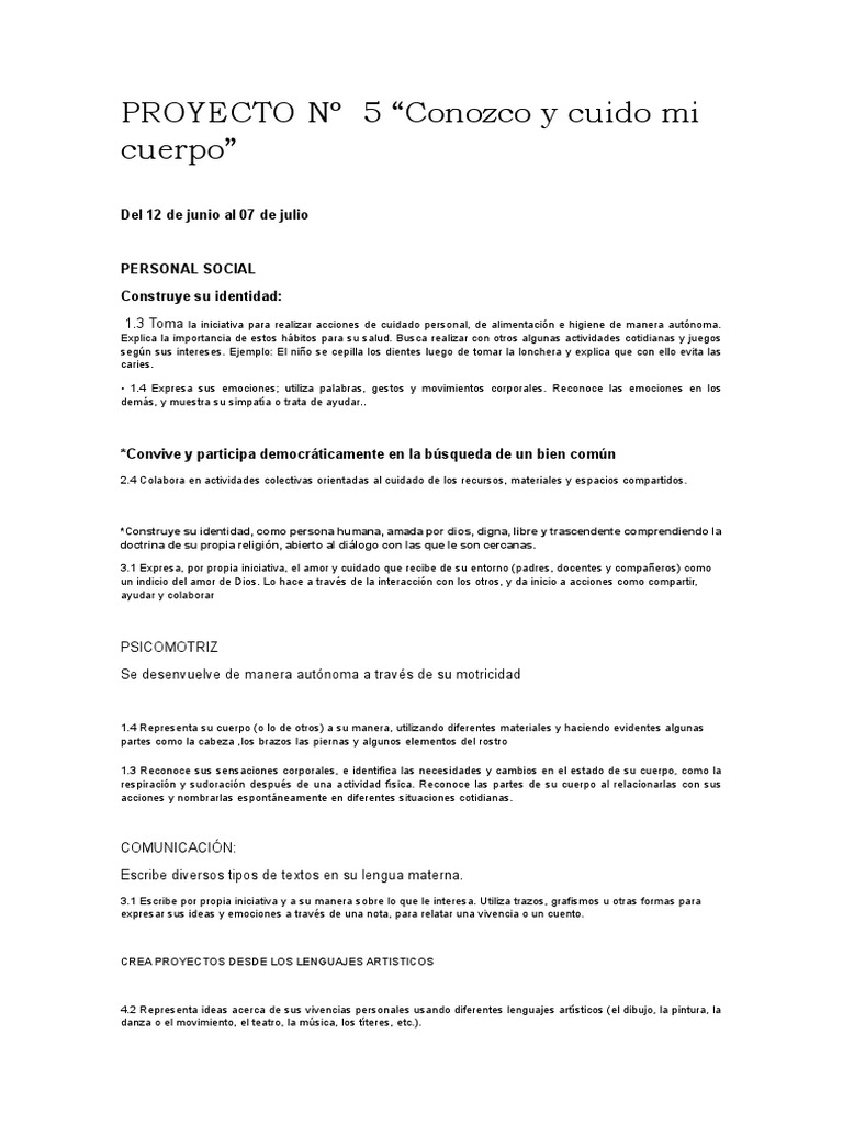 Conozco y Cuido Mi Cuerpo | PDF | Ciencias sociales Conozco y Cuido Mi Cuerpo | PDF | Ciencias sociales