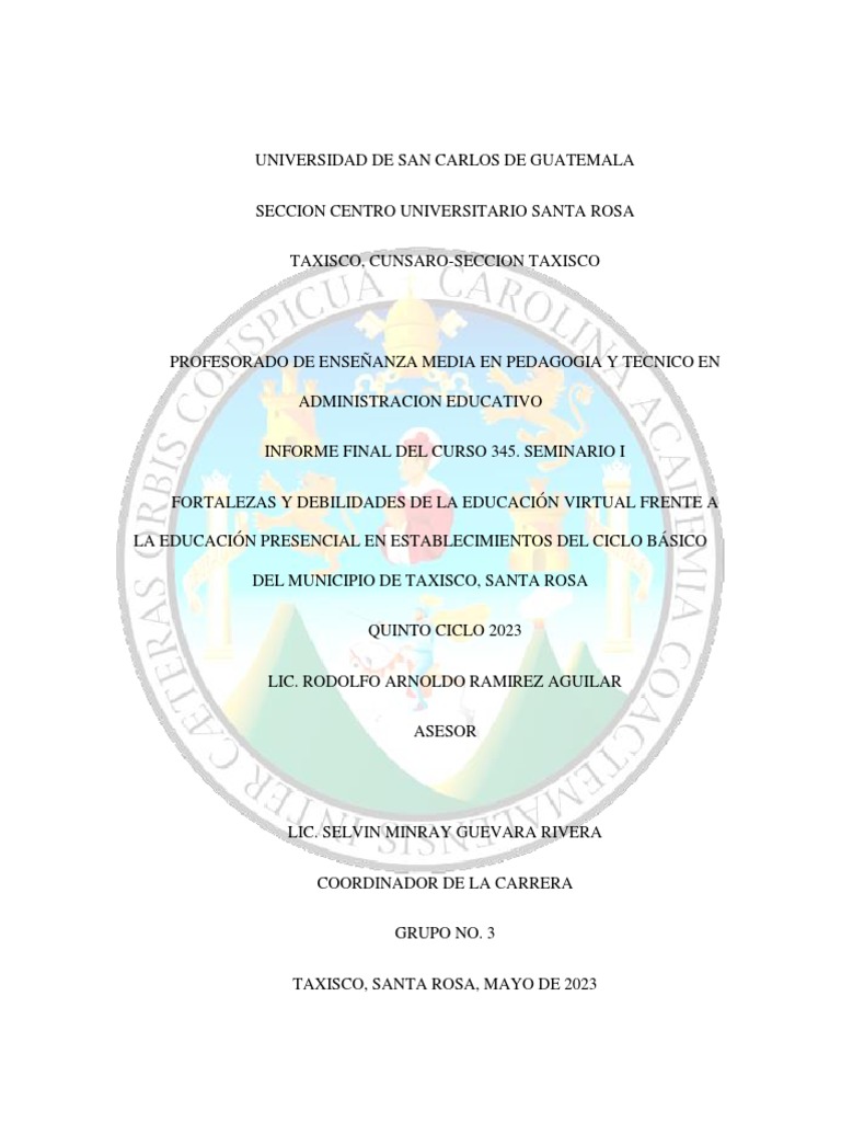 Informe Final 2023 | PDF | Enseñando | Aprendizaje