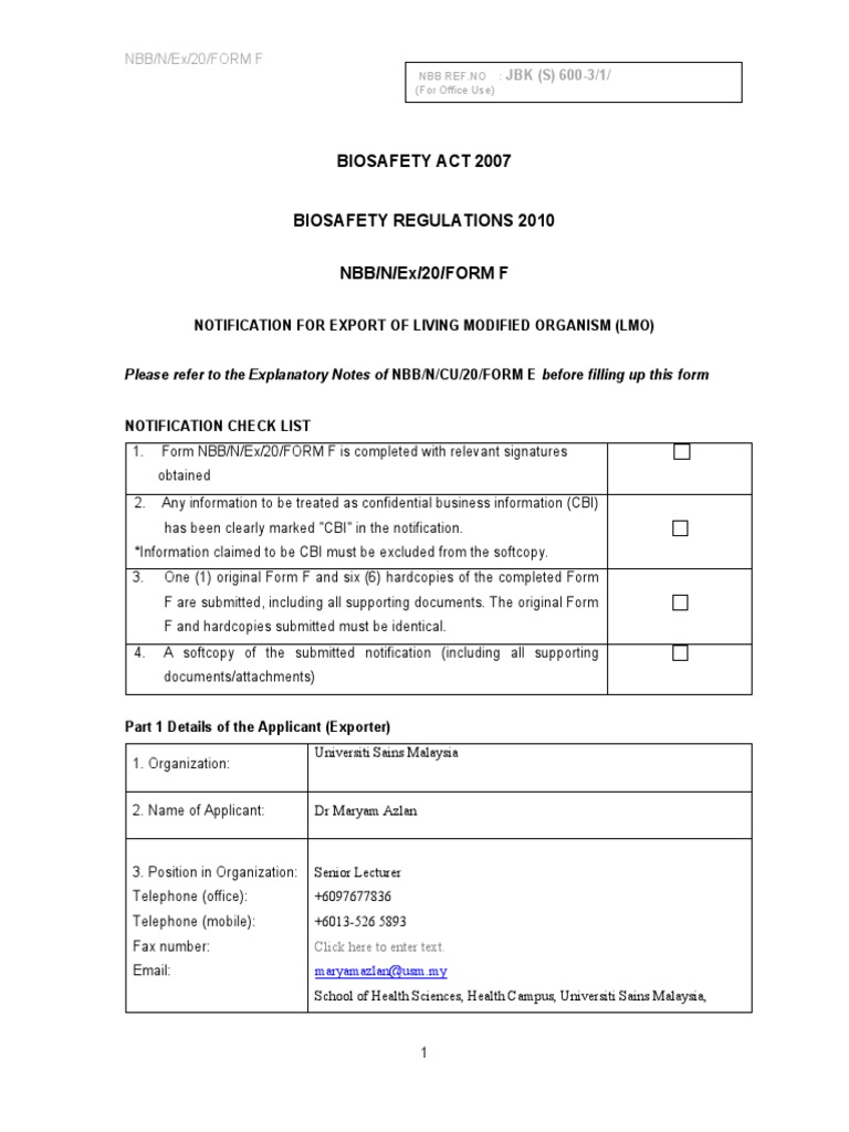 Borang F Export IBC | PDF | Law | Science & Mathematics