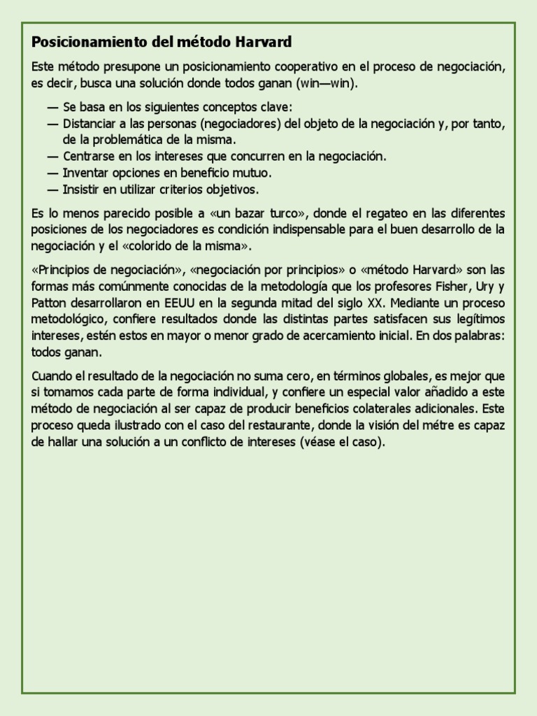 Caso Método Harvard | PDF