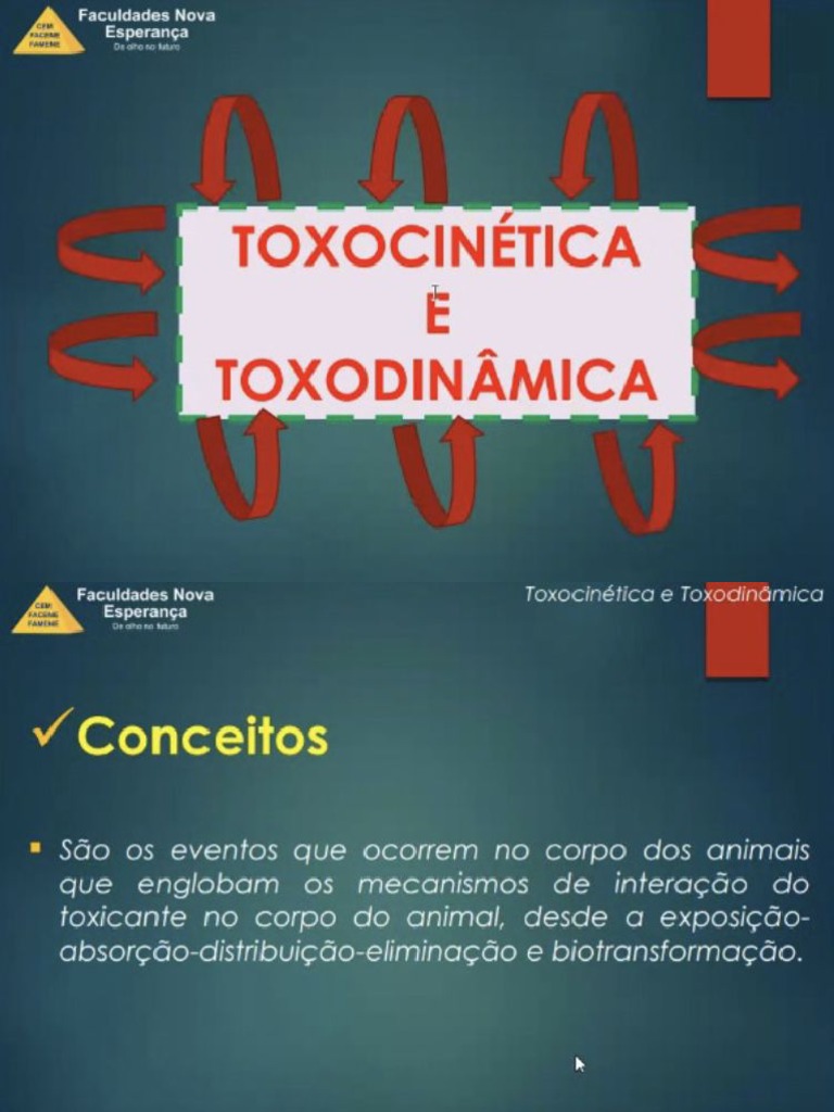 Aula 2 Parte 1 Toxocinética e Toxicodinamica | PDF
