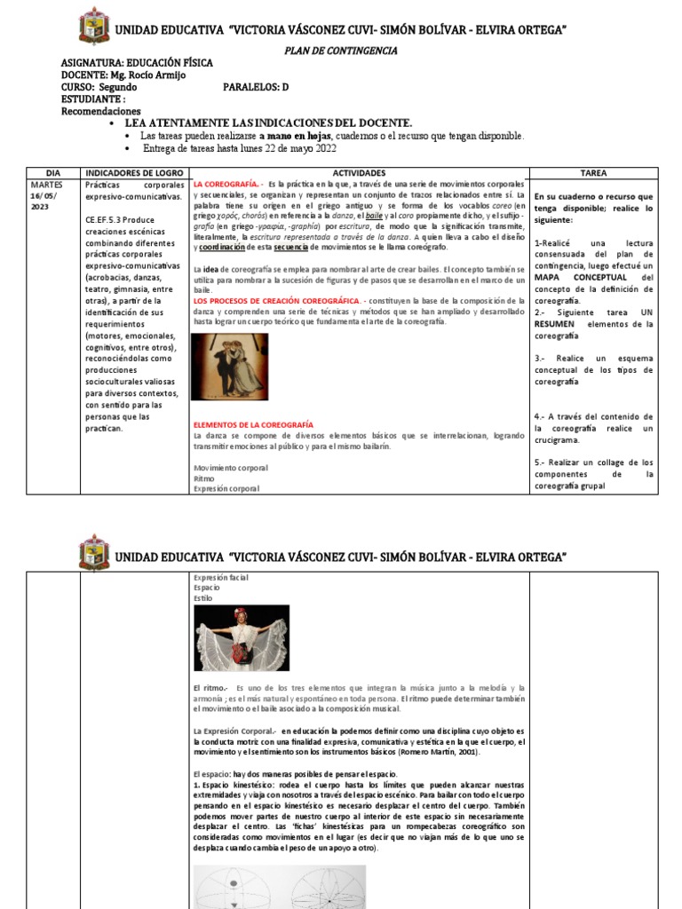 11 - Coreografia Examen 2Dxd | PDF | Bailes | Coreografía