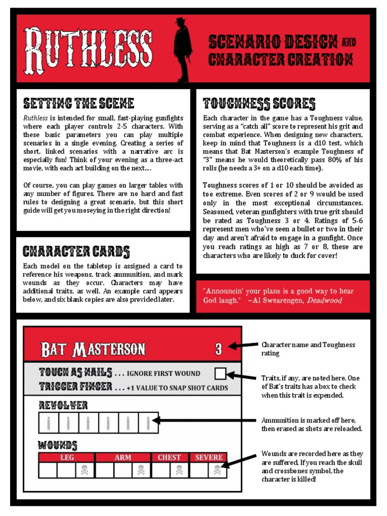 Ruthless - Scenario Design | PDF