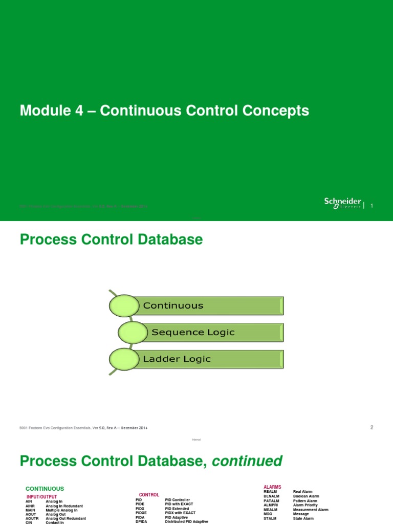 5001_04_ContinousControlConcepts_PPT | PDF | Boolean Data Type | Parameter (Computer Programming)
