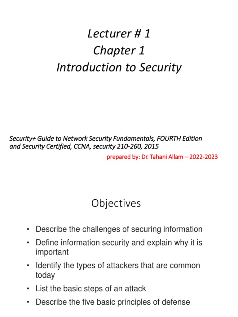 Lec 1 | PDF | Information Security | Security