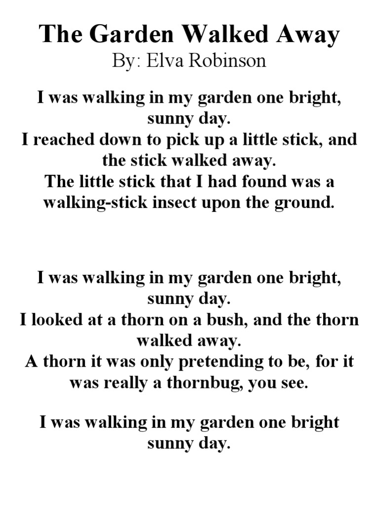 The Garden Walked Away | PDF