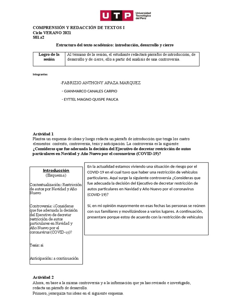 S01.s2 Resolver Ejercicio Formato | PDF