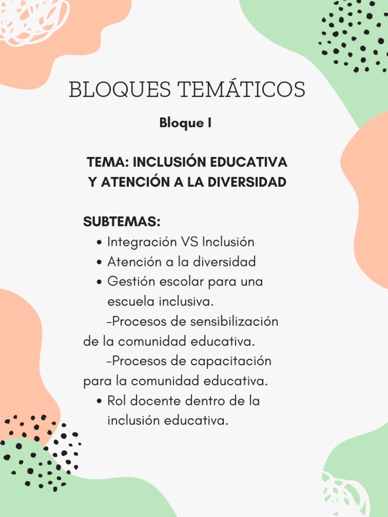 Bloques Temáticos Del Curso | PDF