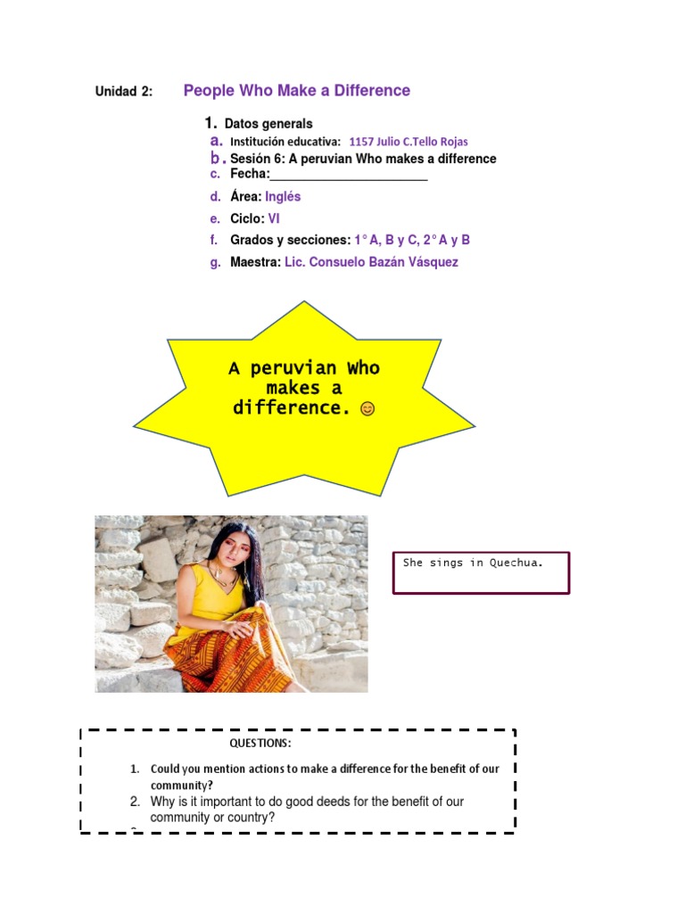 Peruanos que Impactan Comunidades | PDF