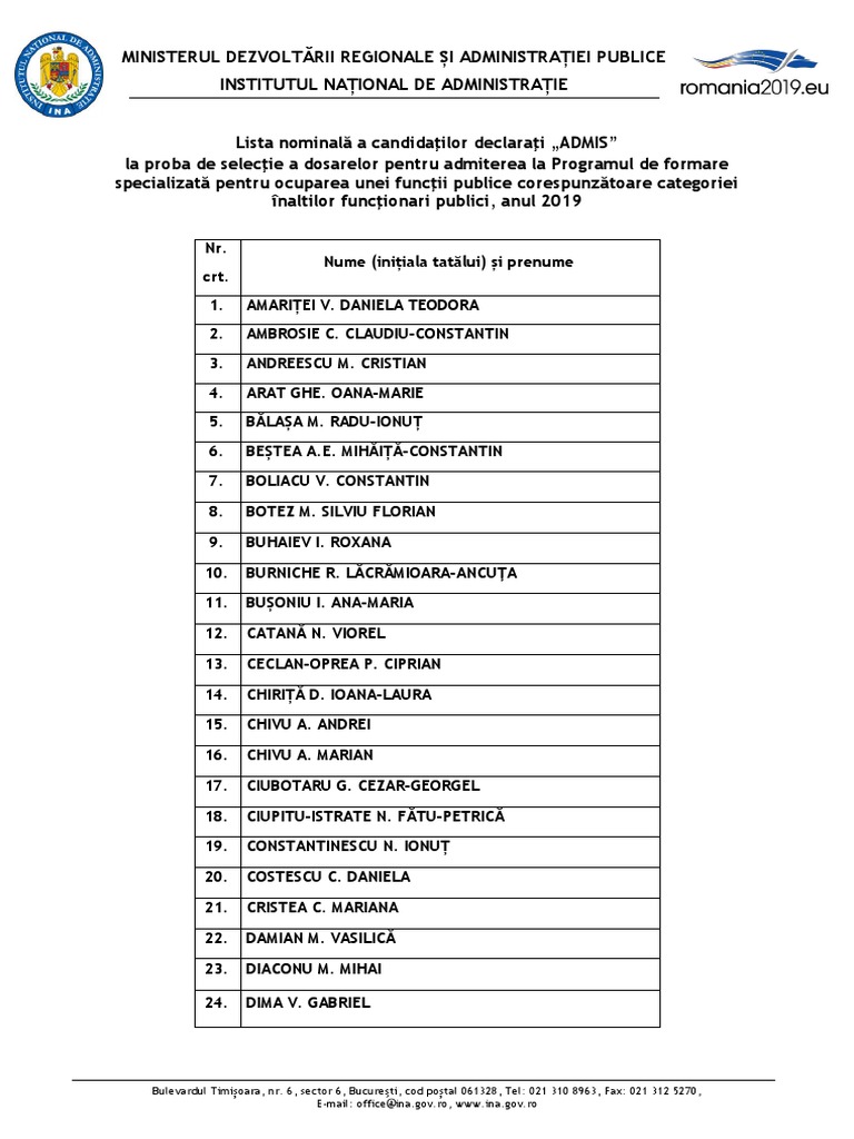 Lista-nominala-candidati-admisi | PDF