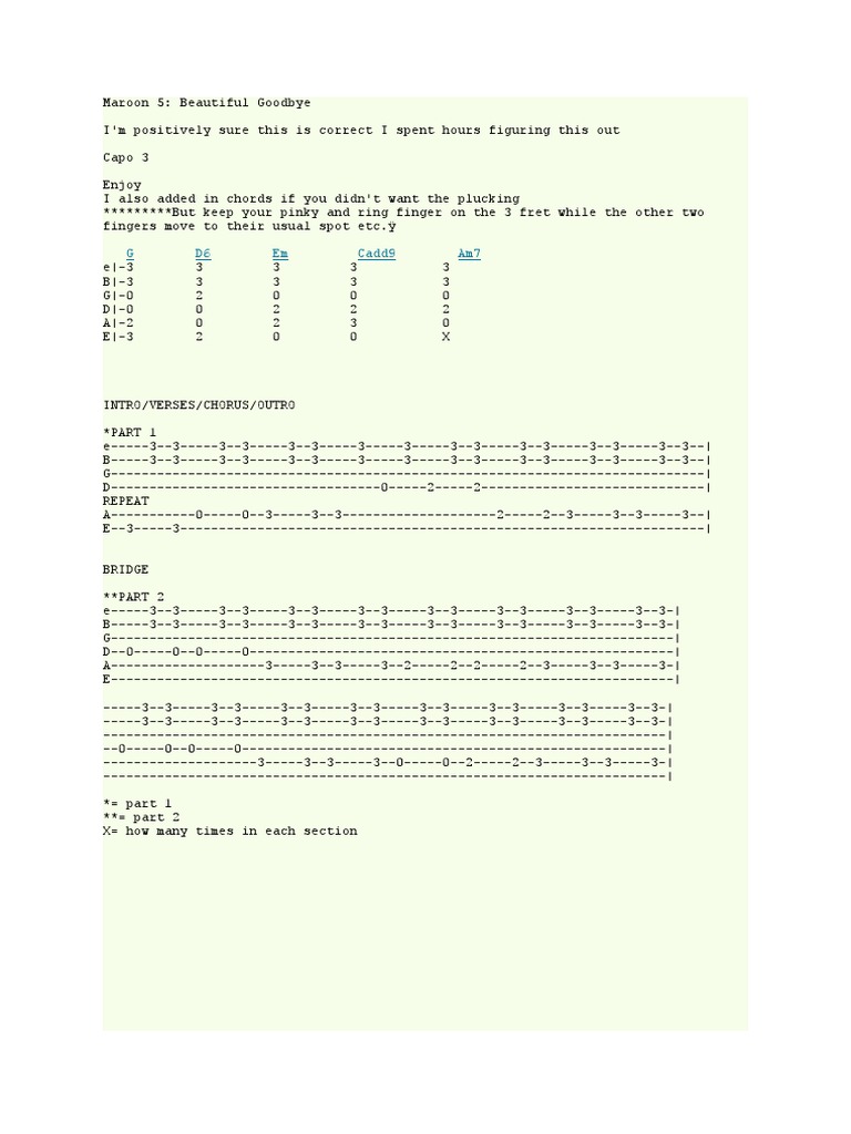 Beautiful Goodbye | PDF