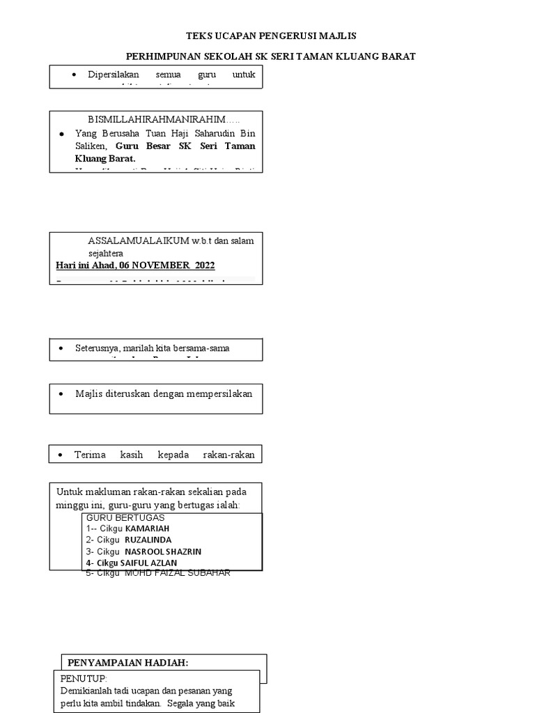 TEKS Ucapan PH 06 November 2022 | PDF