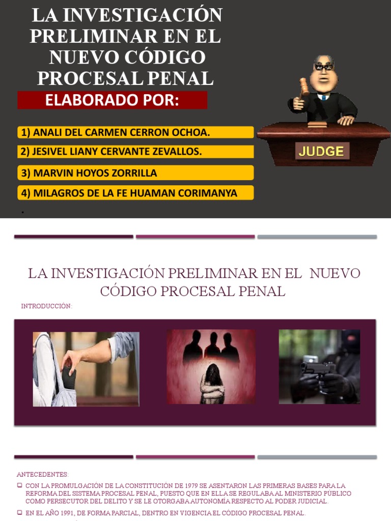 Investigación Preliminar en el NCPP | PDF | Procedimiento Criminal ...