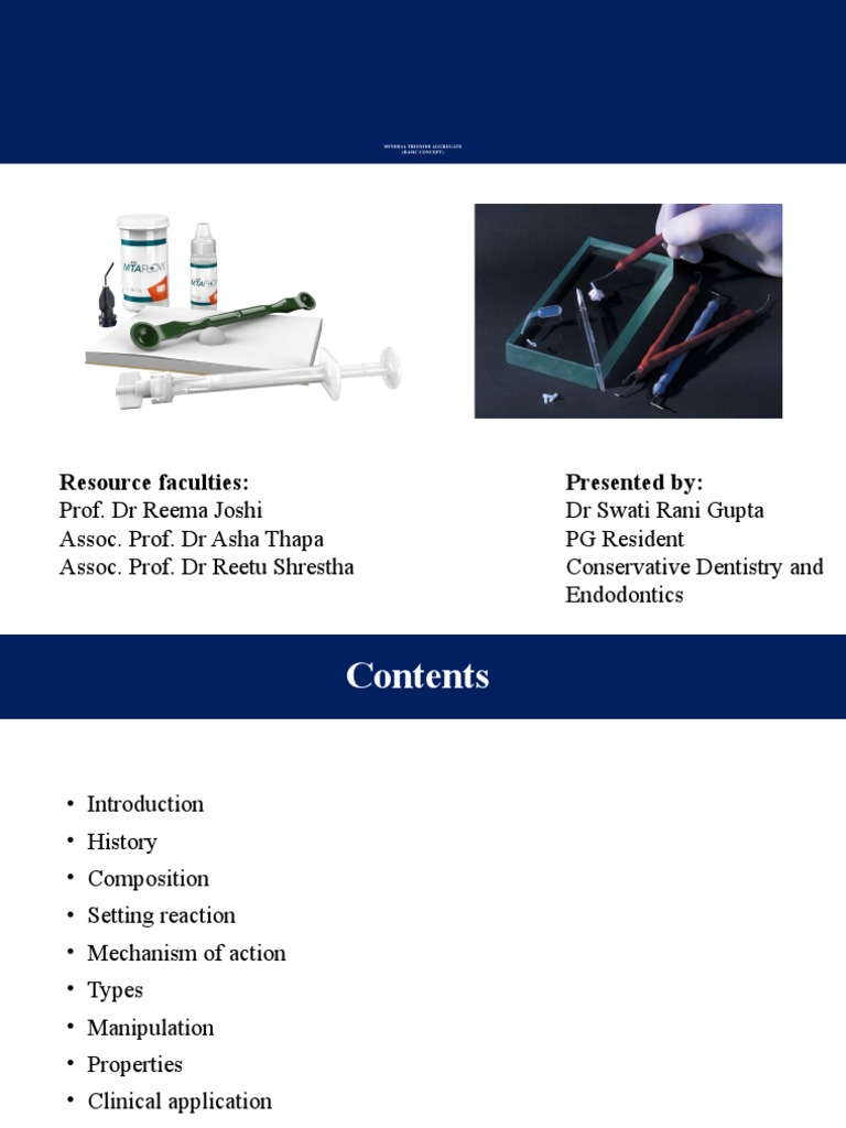 Mineral Trioxide Aggregate | PDF