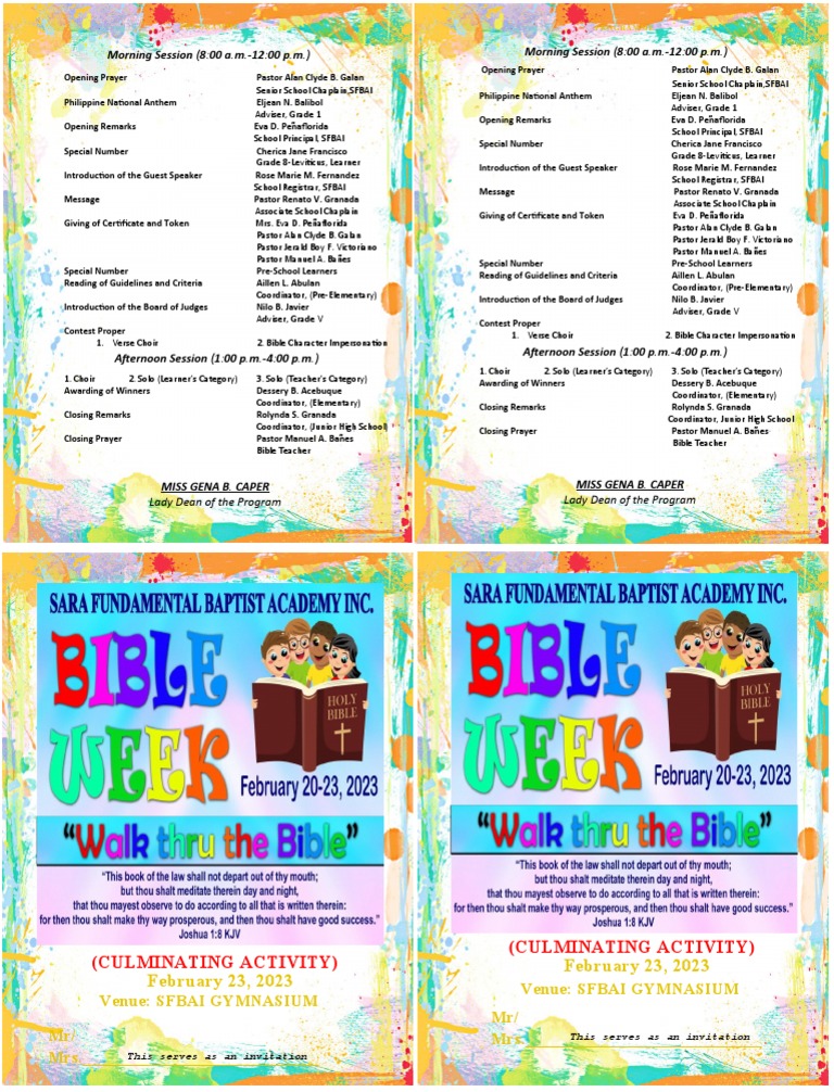 Program Bible Week | PDF