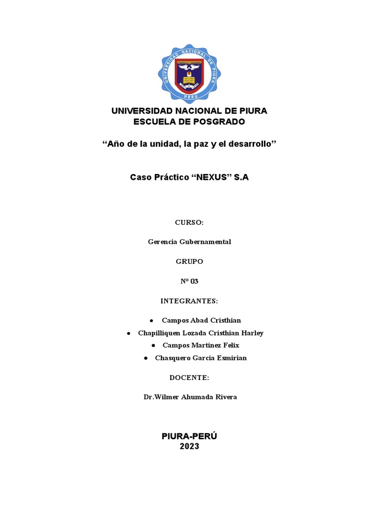 Caso Practico RR - Hh. Grupo - N°03 | PDF | Liderazgo | Gestión de recursos humanos