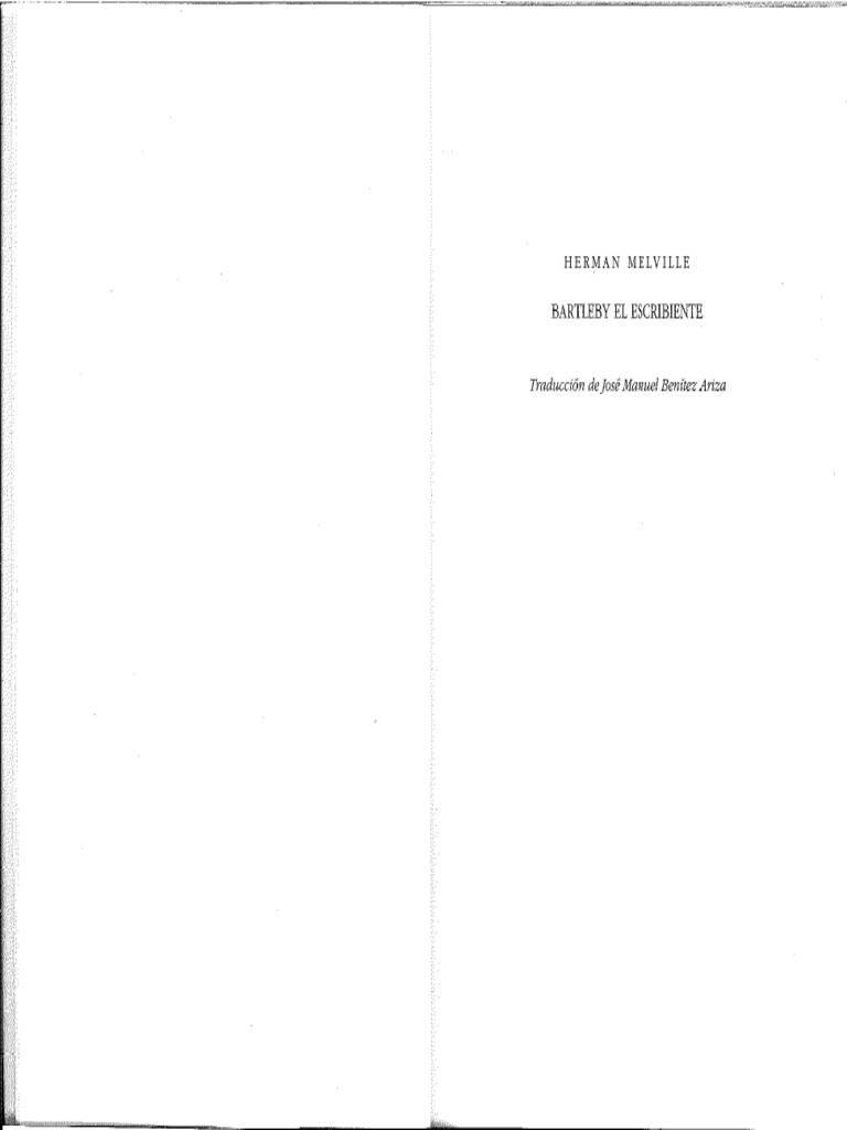 Melville - Bartleby (Ed. Pre-Textos) | PDF