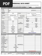CS Form No. 212 Personal Data Sheet Revised | PDF