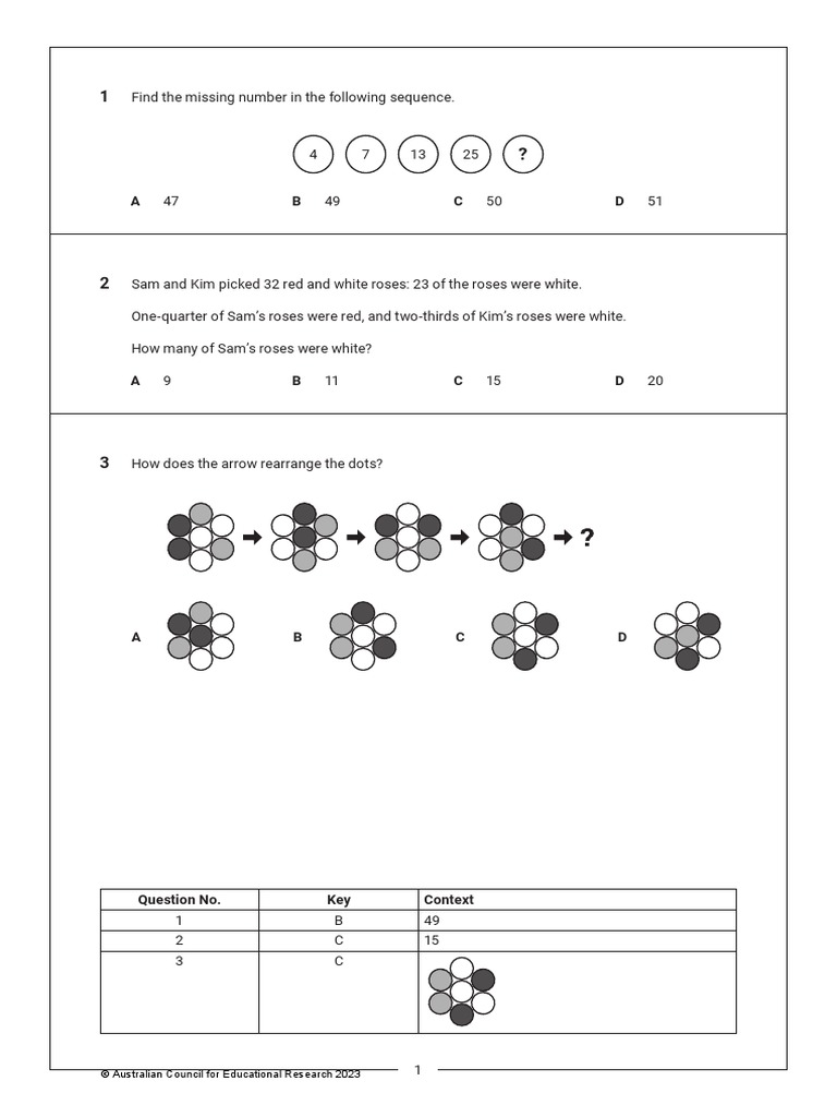 SEHS - GA - Quantitative - Sample Questions | PDF