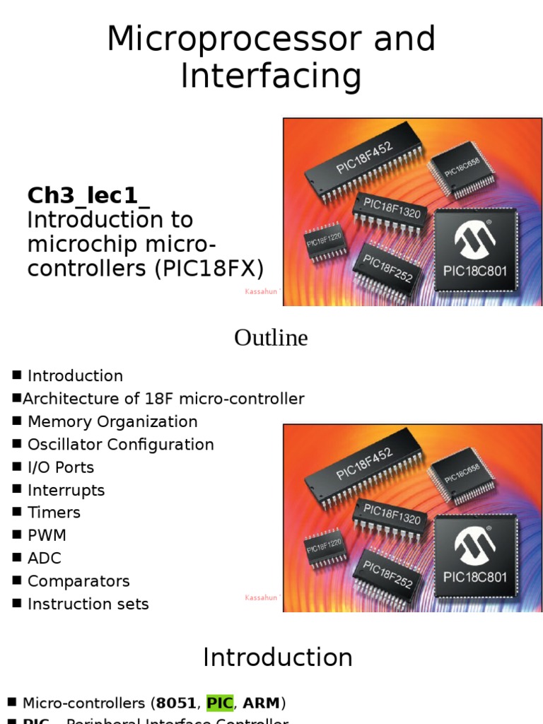 Overview of PIC18F Microcontroller | PDF