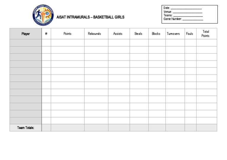 Basketball-Stat-Sheet | PDF