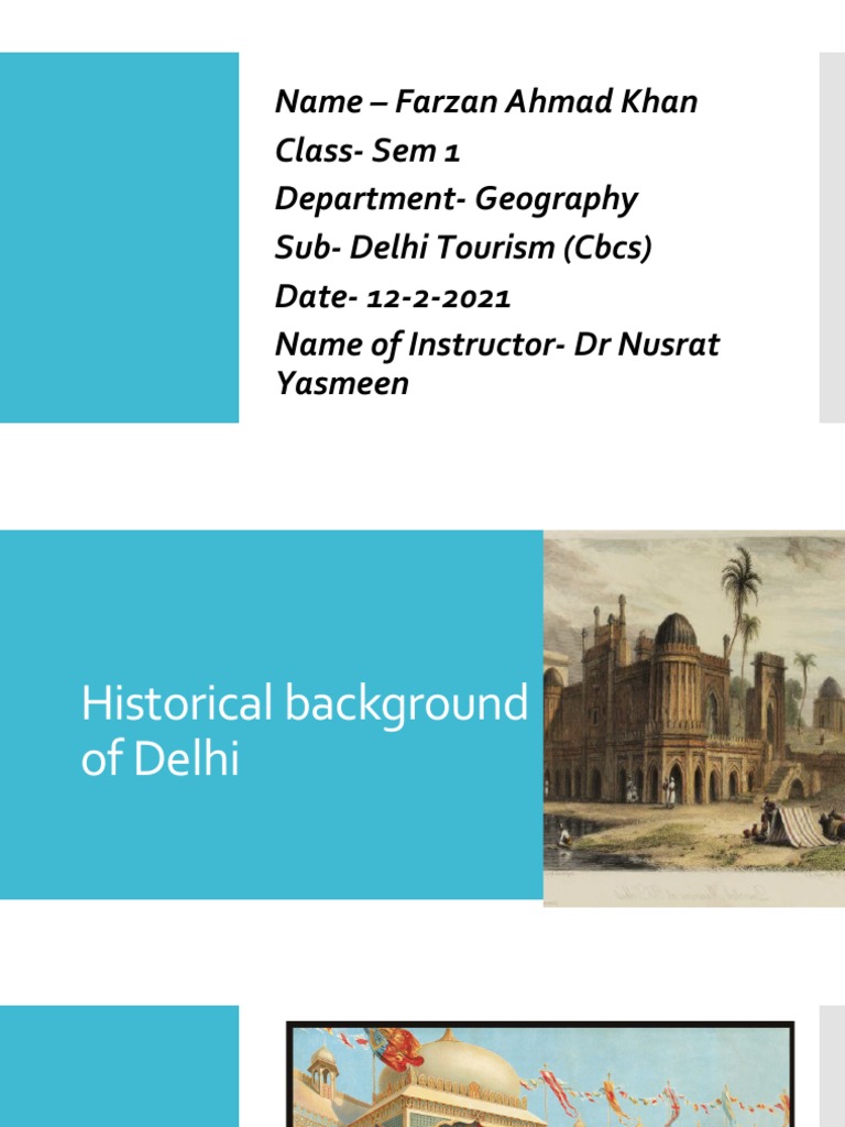 Assignment-1 Delhi Tourism | PDF | Delhi | South Asia