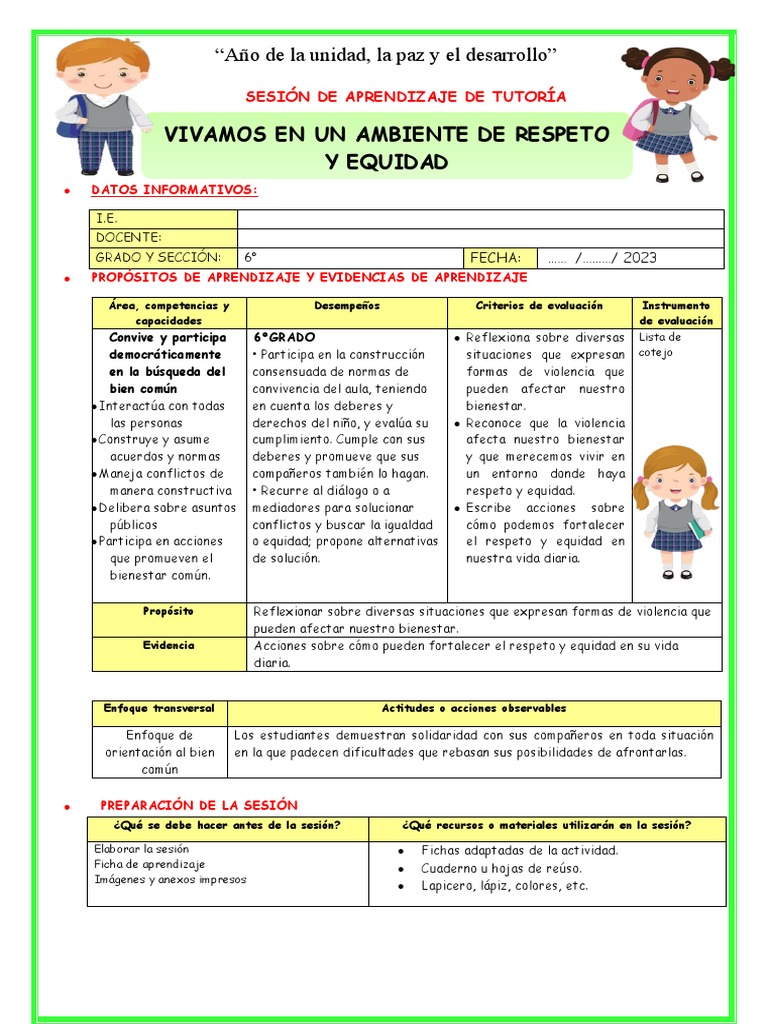 Educación en Respeto y Equidad | PDF