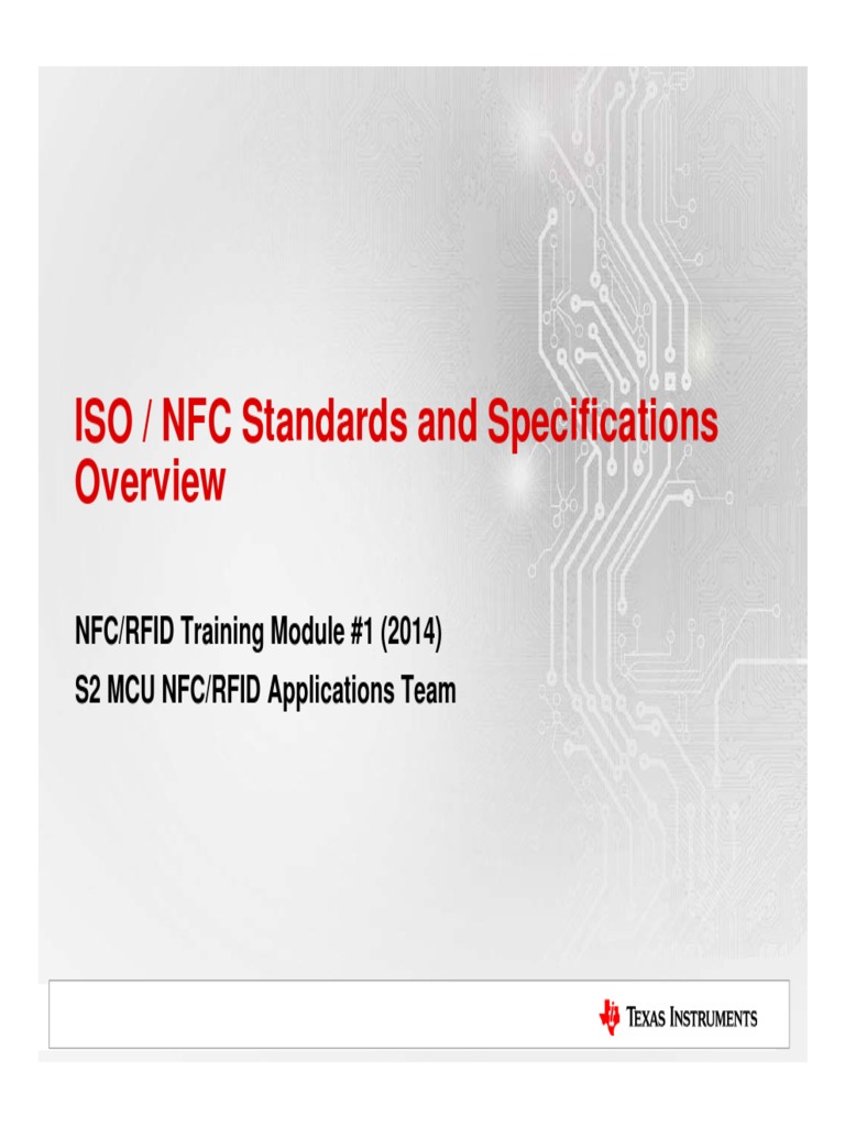 2072.ISO - NFC Standards and Specifications Overview - 2014 | PDF
