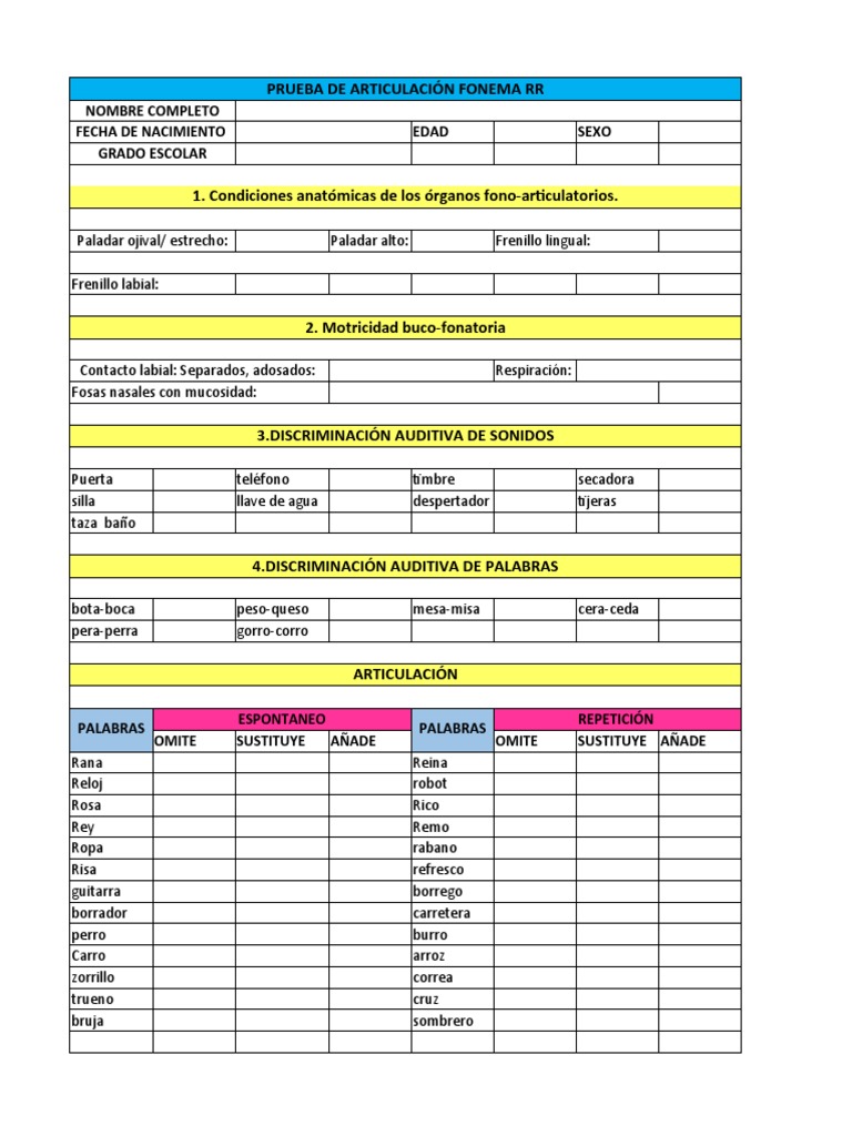 Evaluación de Letra RR | PDF