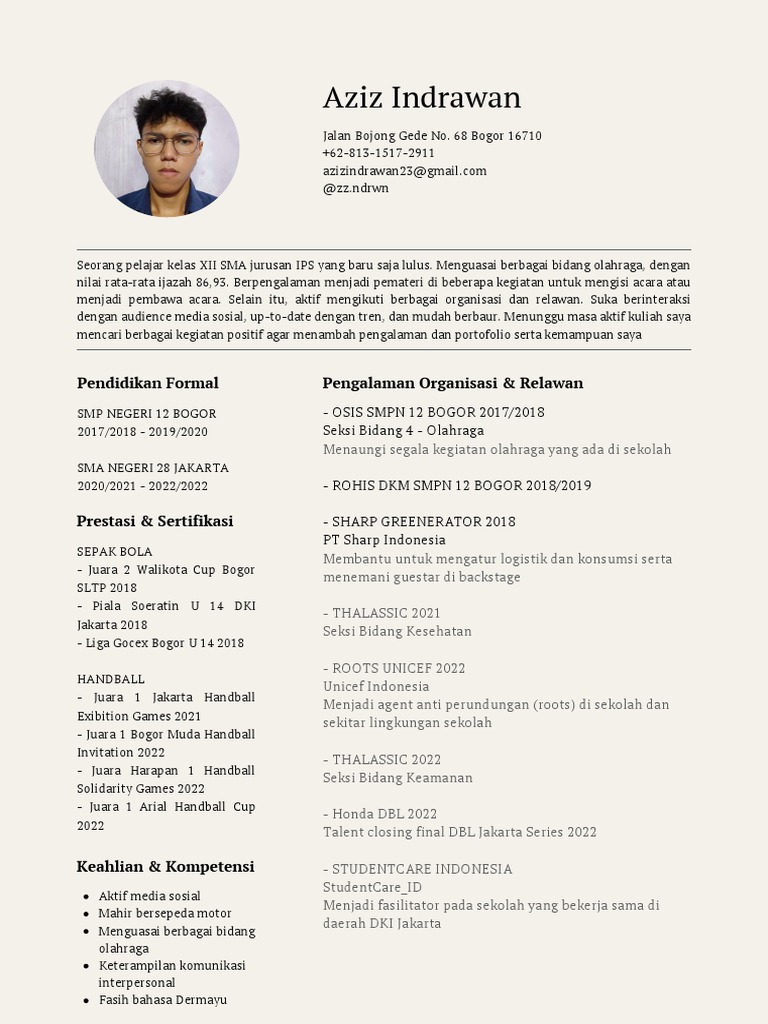 Aziz Indrawan - CV | PDF