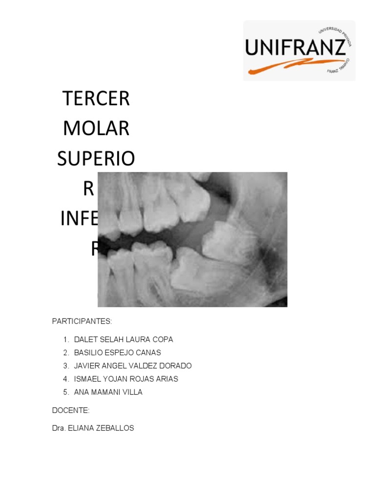 Tercer Molar Superior e Inferior | PDF | Especialidades Medicas ...
