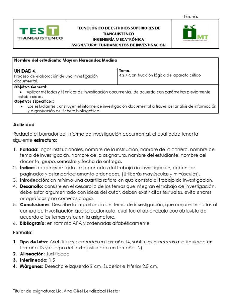 4.3.7 Construcción Lógica Del Aparato Critico Mayron HM | PDF