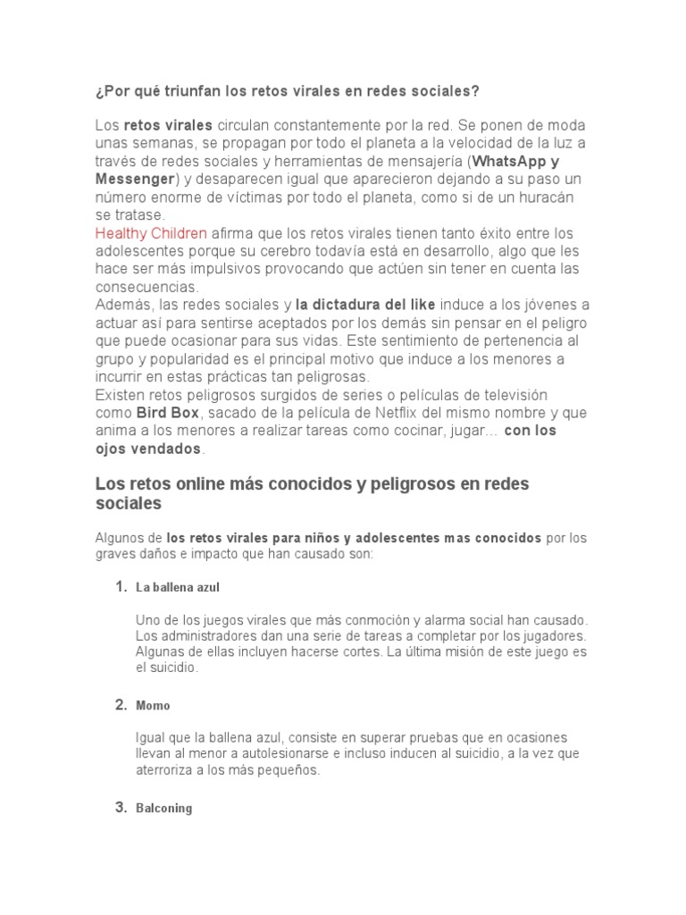Retos Redes Sociales | PDF