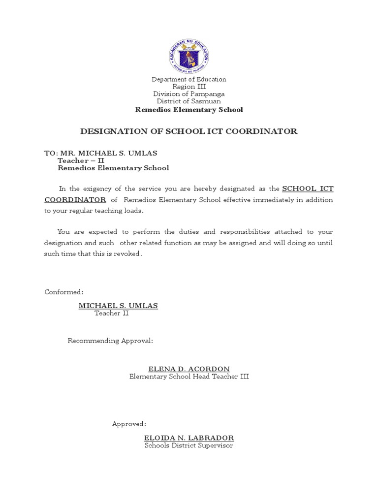 Designation School Coor | PDF
