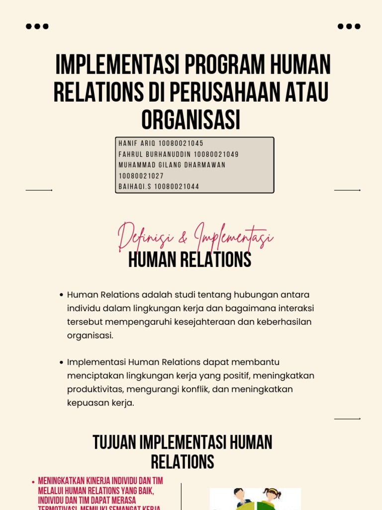Implementasi Human Relations | PDF