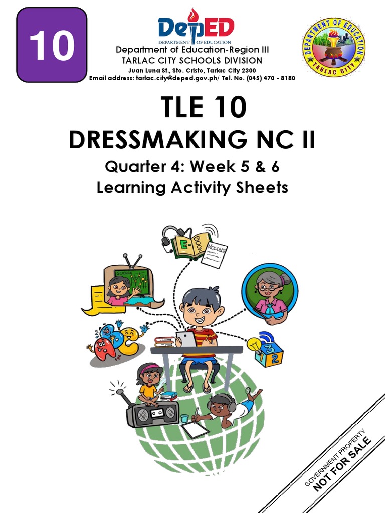 Dressmaking NC Ii: Quarter 4: Week 5 & 6 Learning Activity Sheets | PDF ...