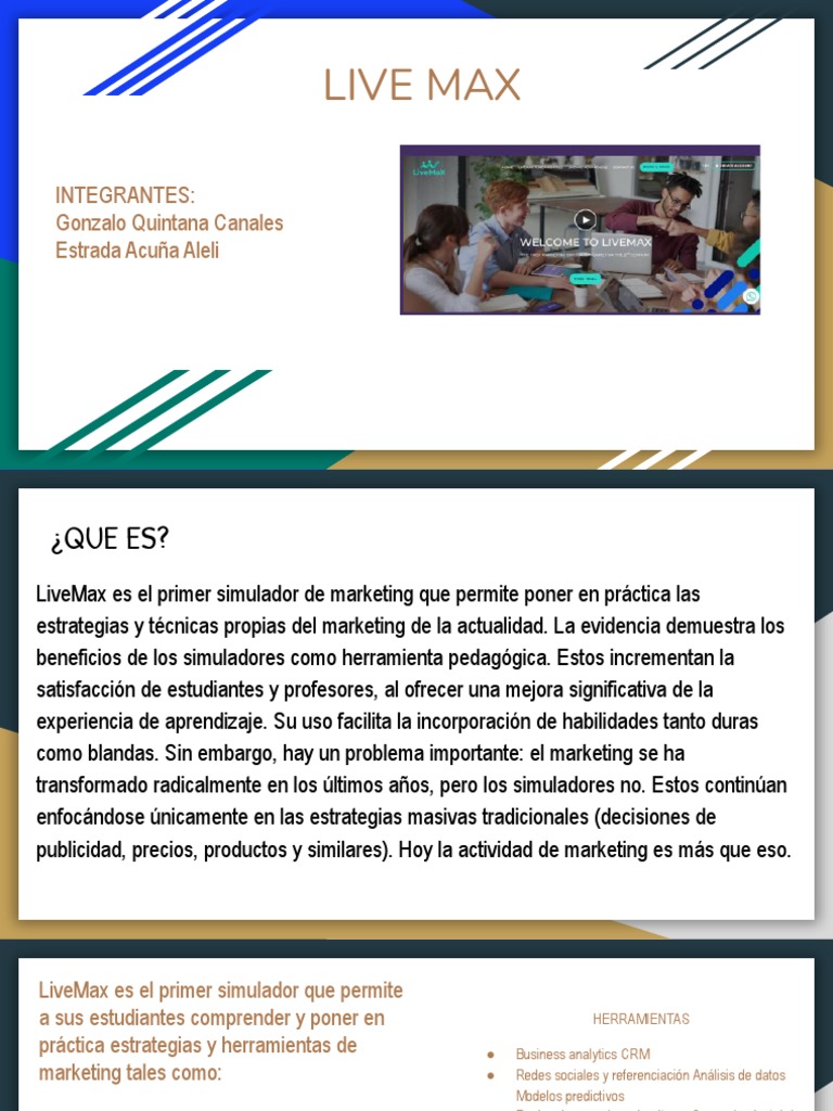 Simulador LiveMax: Innovación en Marketing | PDF