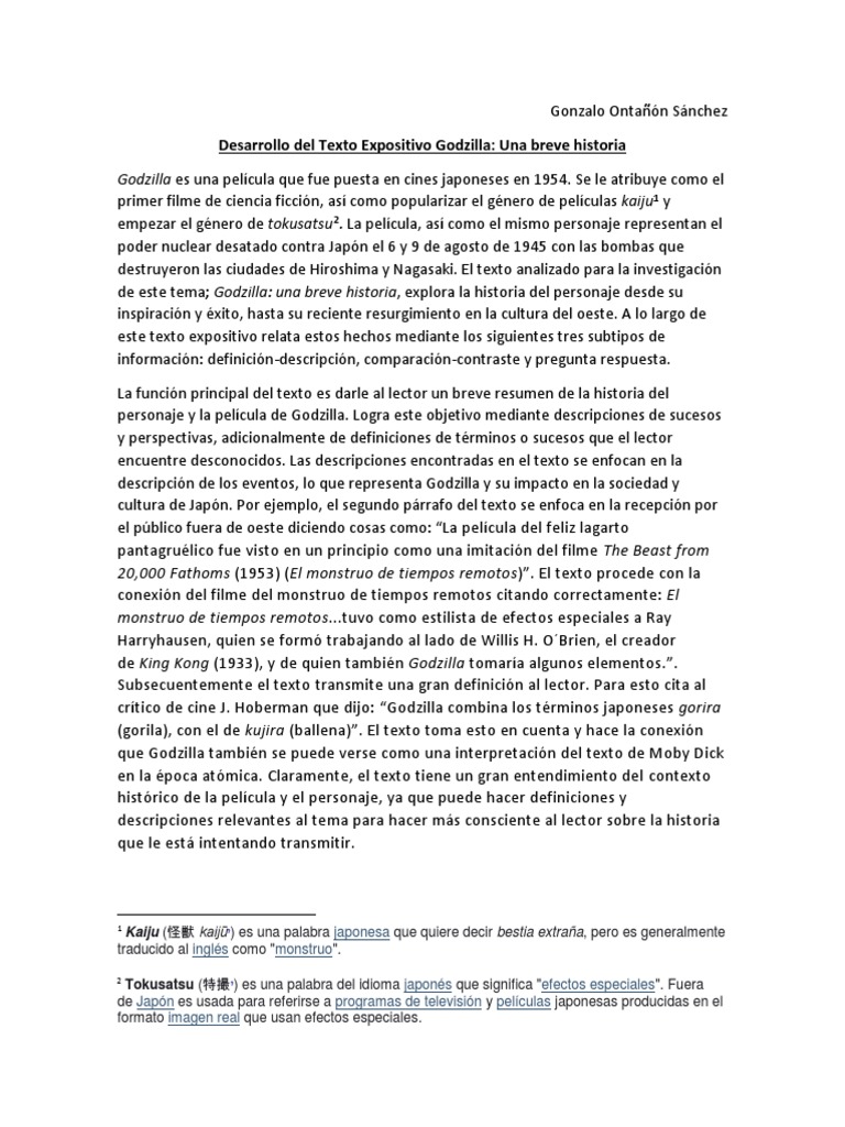 Desarrollo Texto Expositivo | PDF