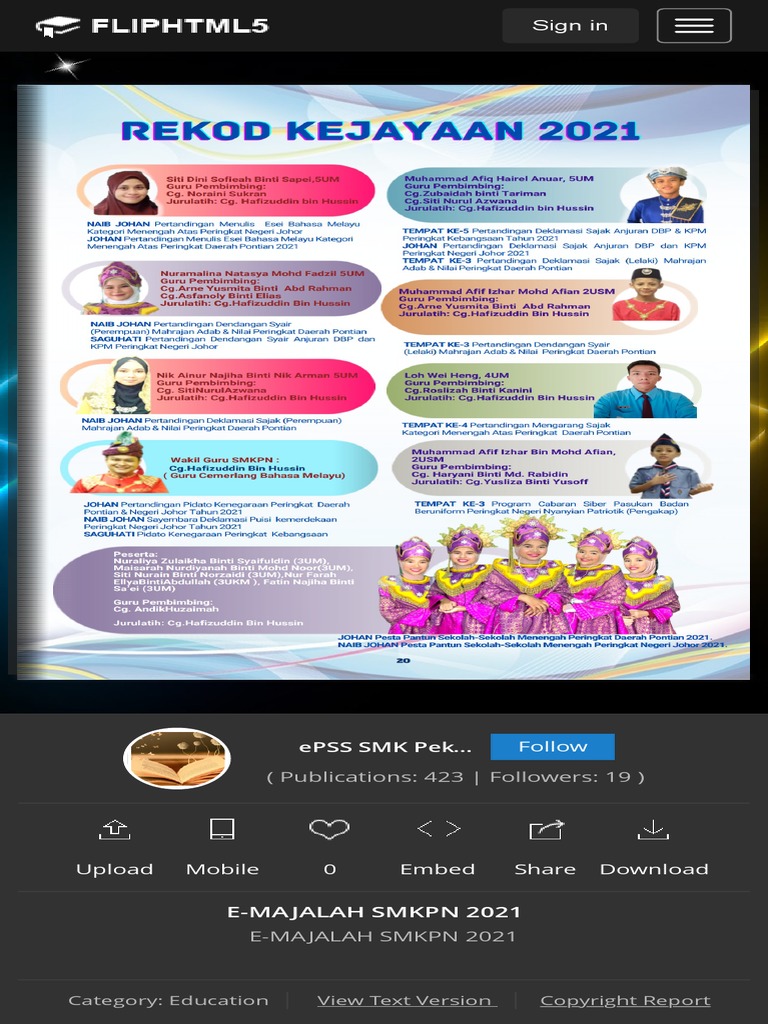 E-majalah Smkpn 2021 - Flipbook by Epss Smk Pekan… | PDF